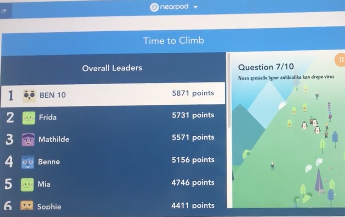 Nearpod - time to climb - Norskeskolen